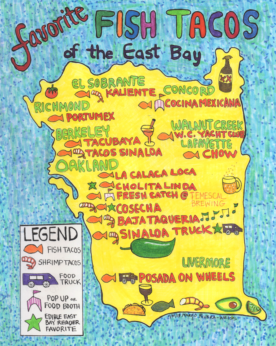 Edible East Bay Maps by Margo Rivera-Weiss at OMCA | Edible East Bay