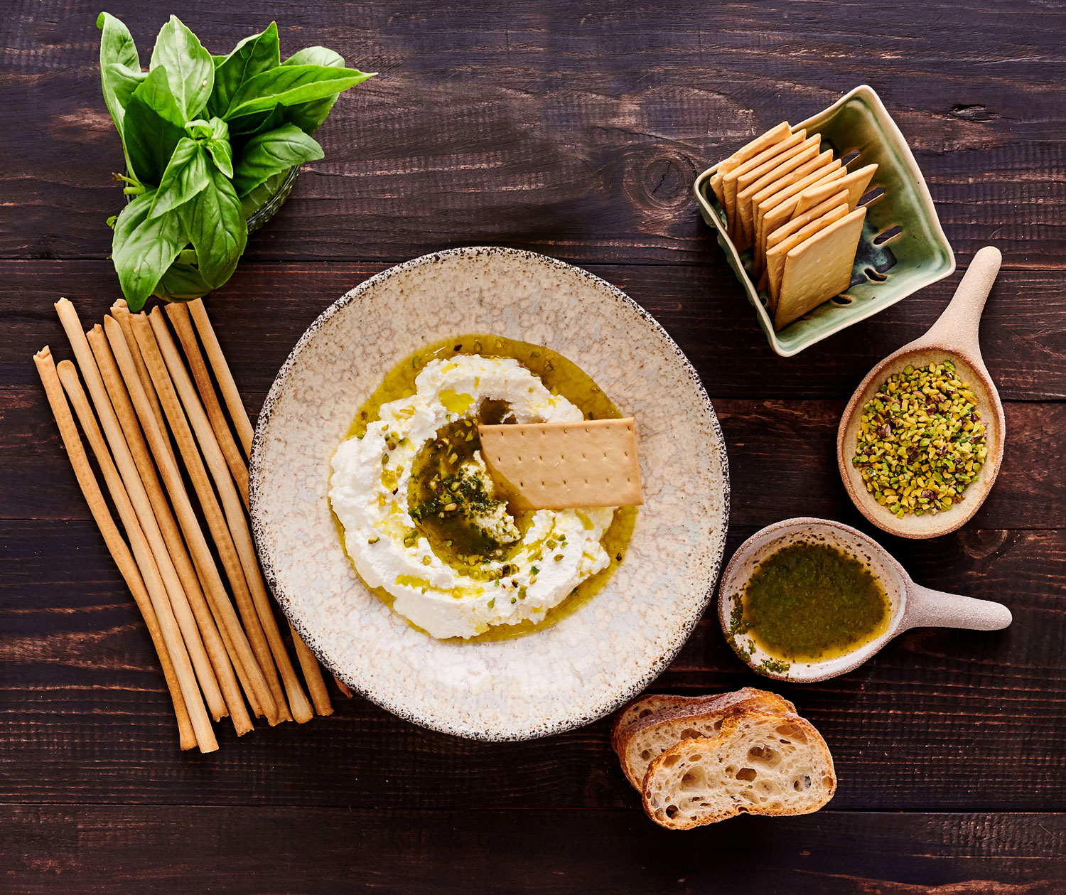 Ricotta Dip with Pesto & Pistachios | Edible East Bay